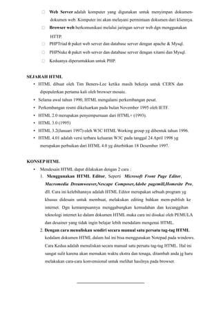 Konsep Teknologi Web | PDF