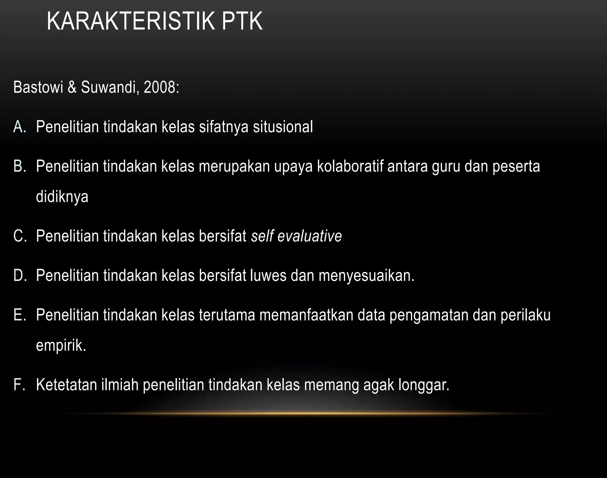 Konsep teori dan contoh PTK | PPTX