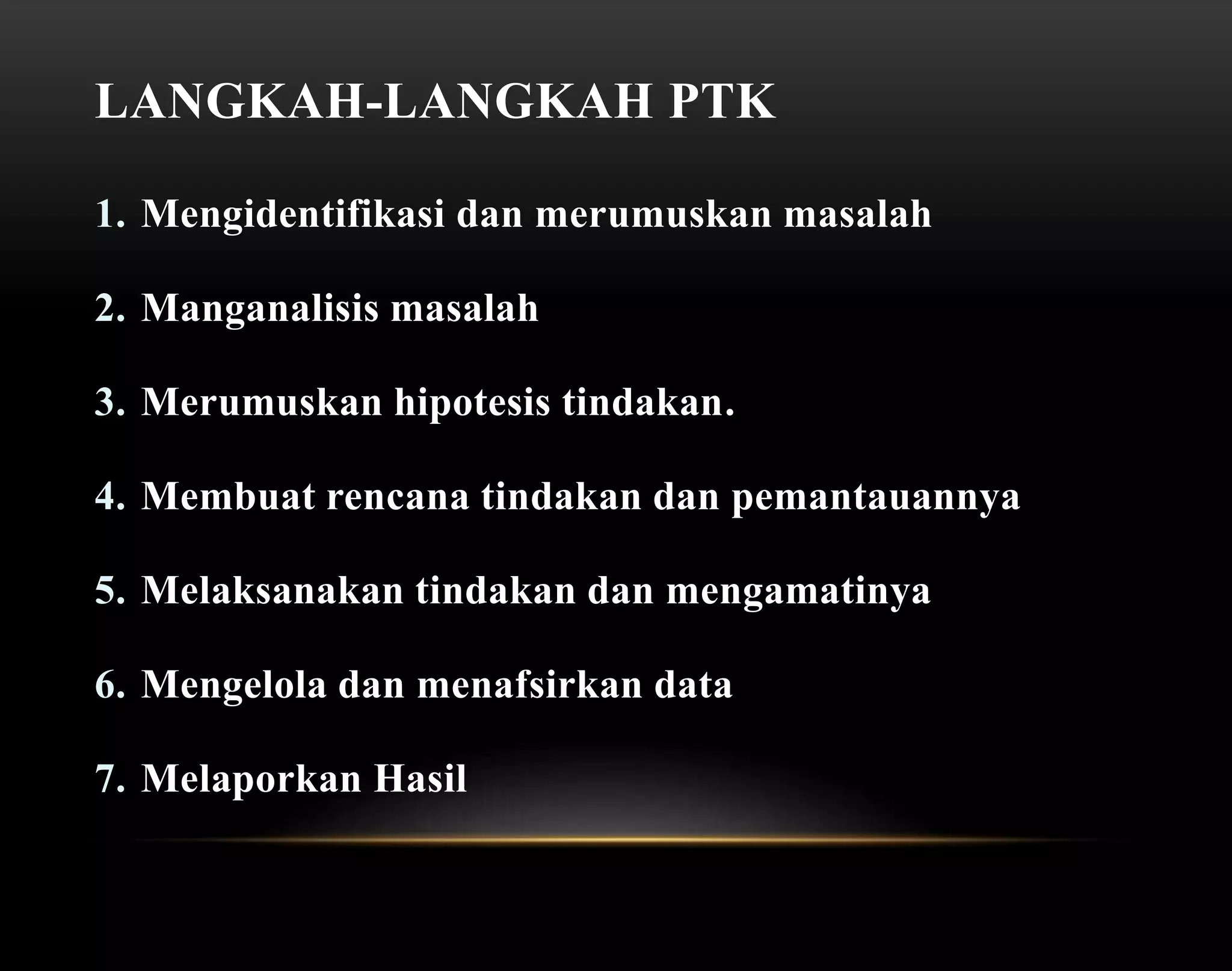 Konsep teori dan contoh PTK | PPTX