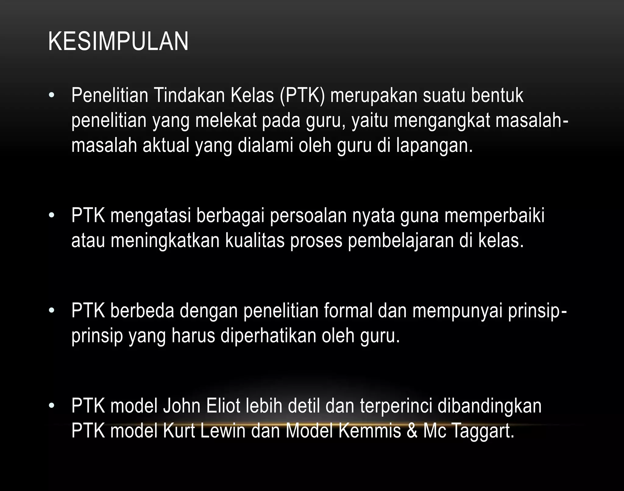 Konsep teori dan contoh PTK | PPTX