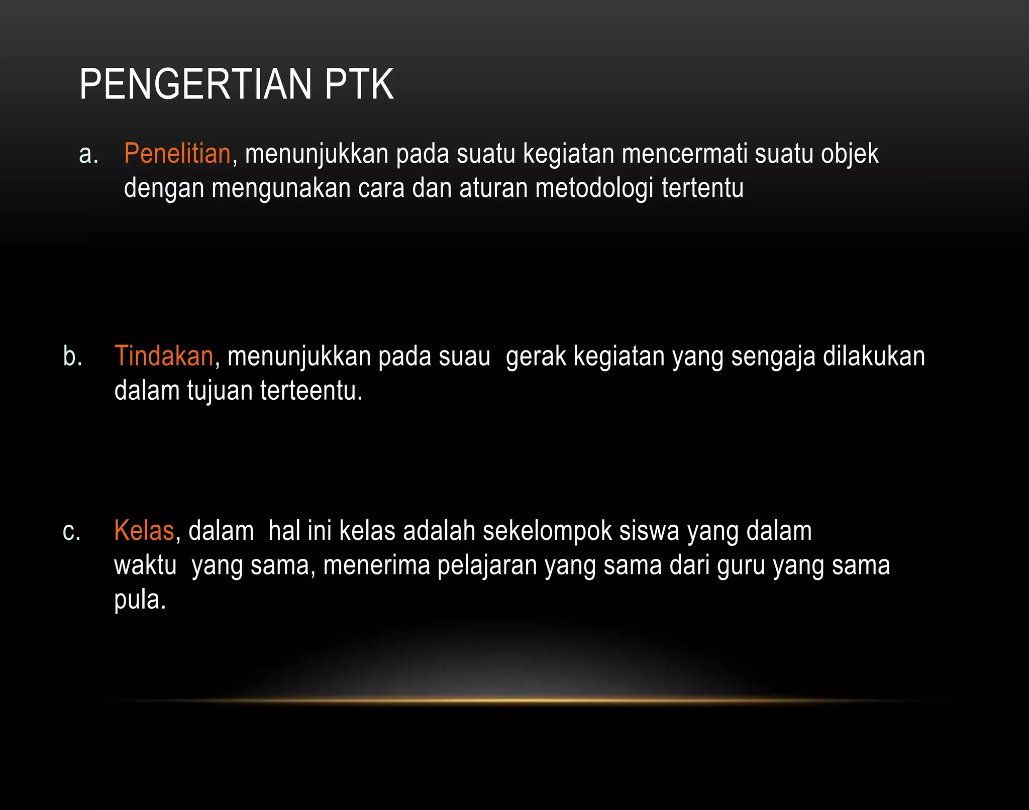 Konsep teori dan contoh PTK | PPTX
