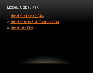 Konsep teori dan contoh PTK | PPTX