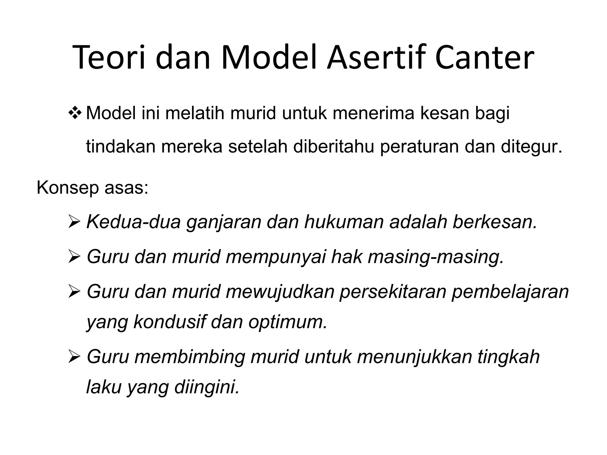 Konsep, teori dan model yang terlibat | PPTX