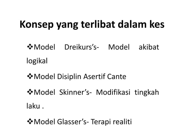 Konsep, teori dan model yang terlibat | PPTX