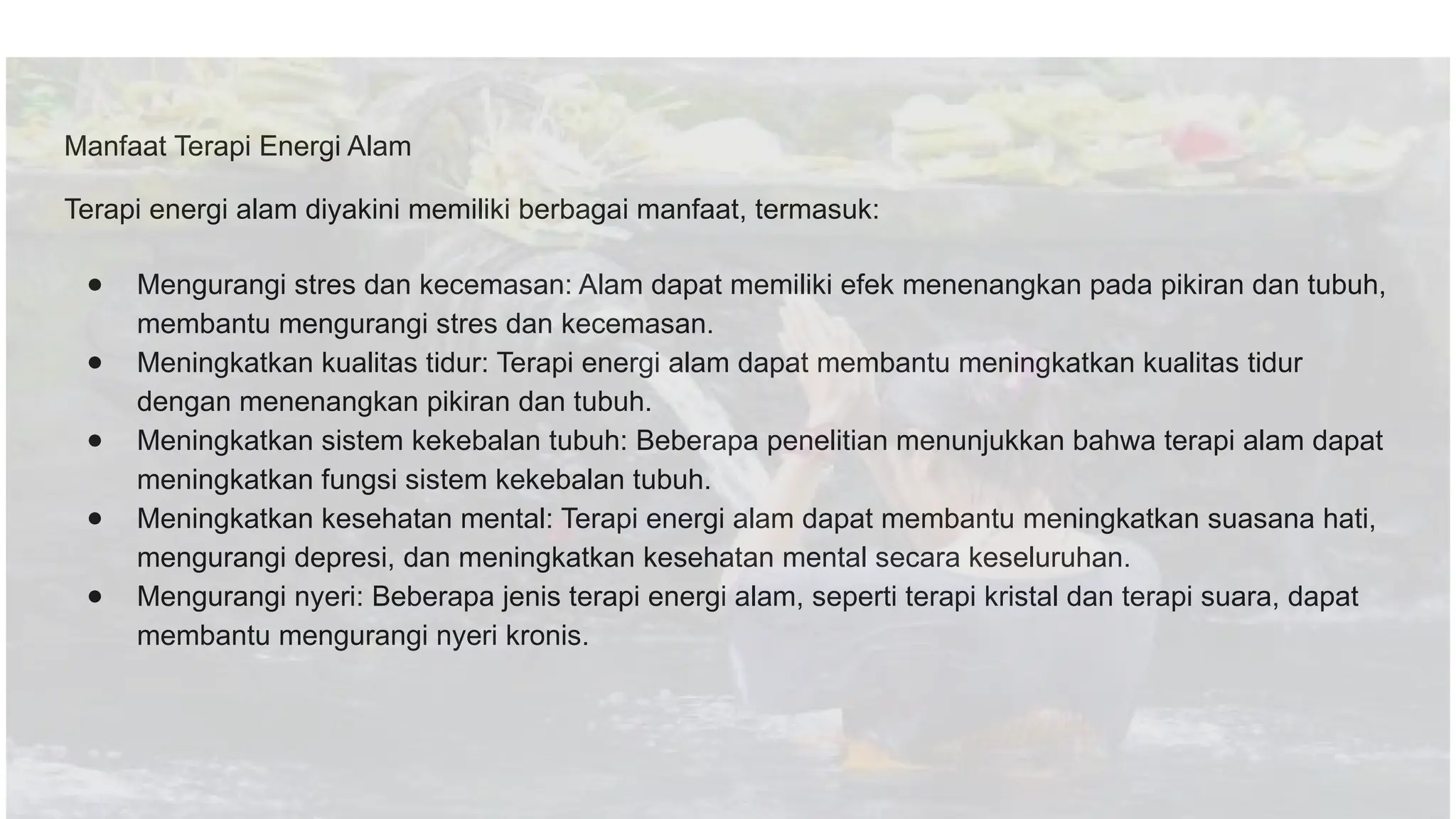 Konsep Terapi Berbasis Energi untuk perkenalan | PPTX