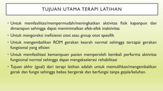 Konsep Terapi Latihan | PDF