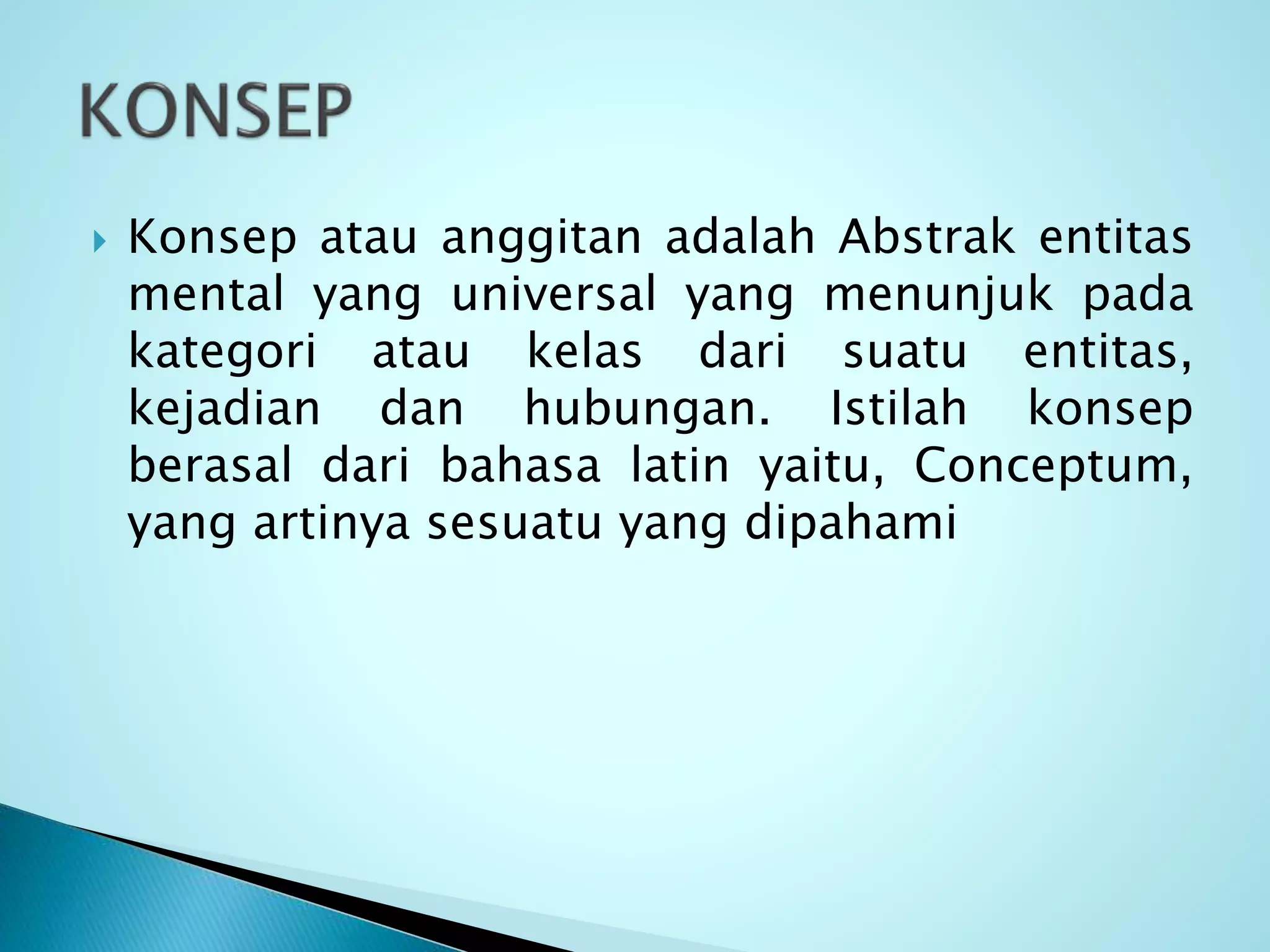 Konsep, term dan definisi | PPTX