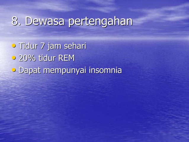 Power point Konsep tidur dan istirahat | PPT