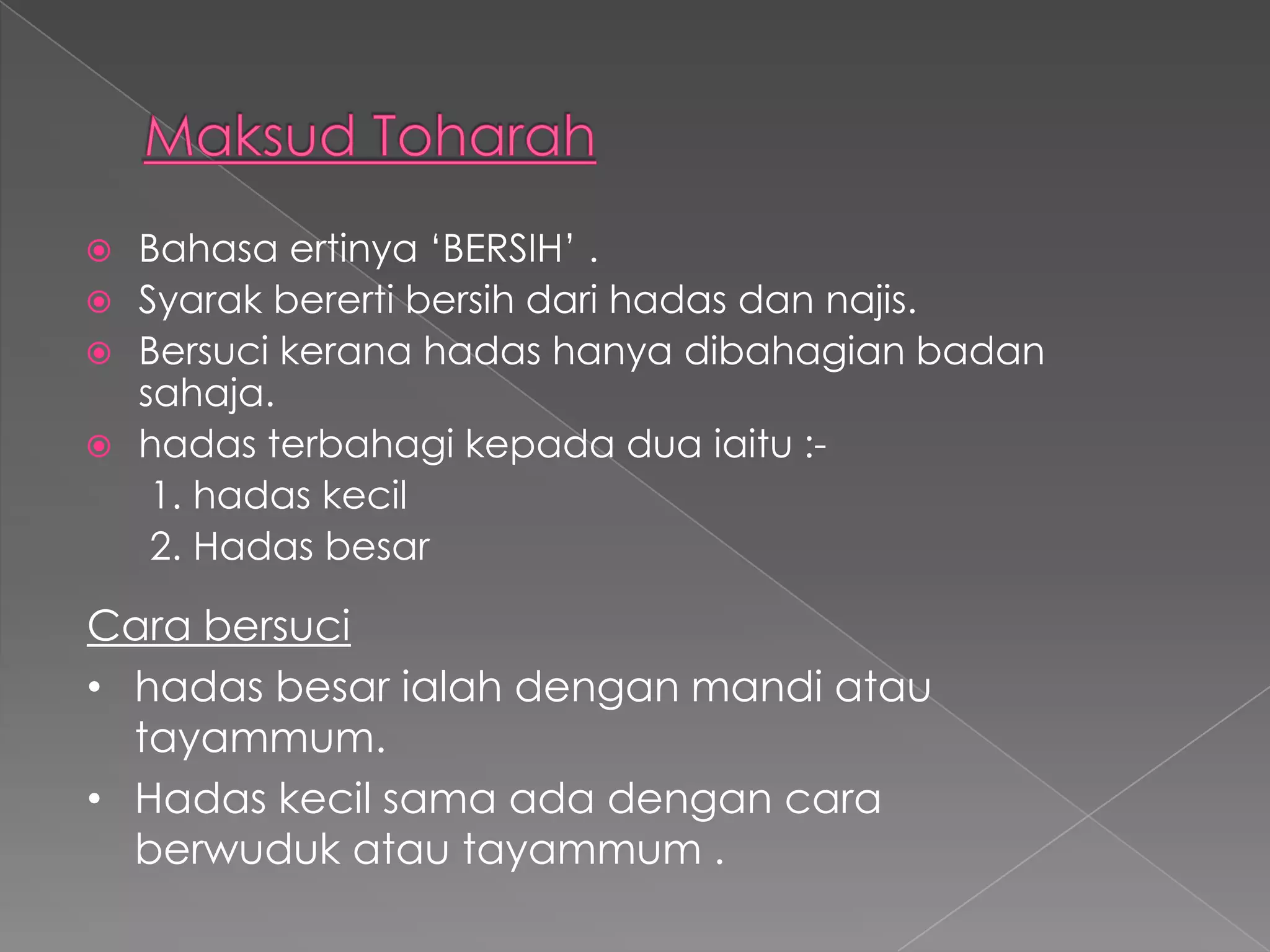 Konsep toharah | PPTX