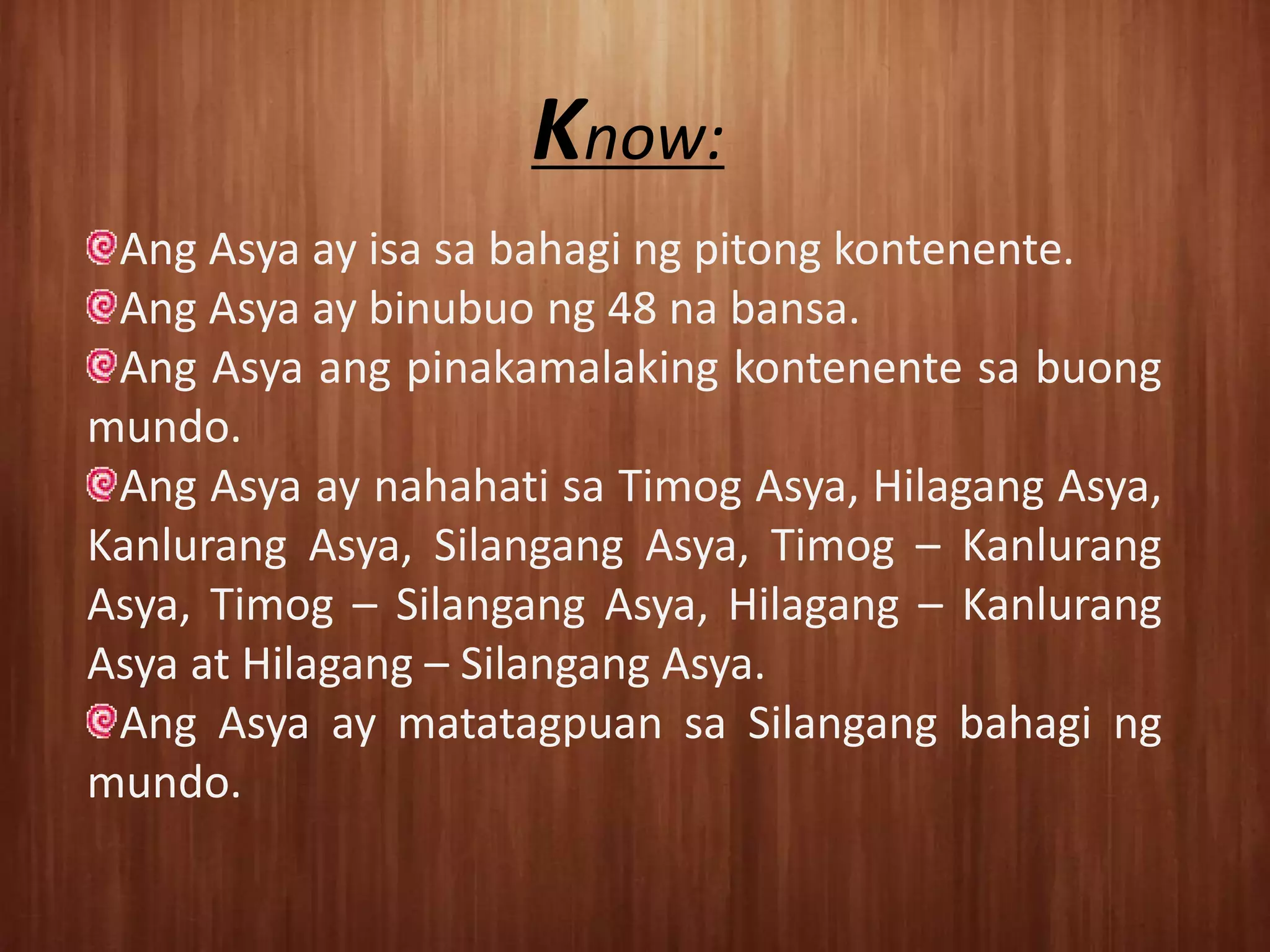 Konsepto ng asya | PPT