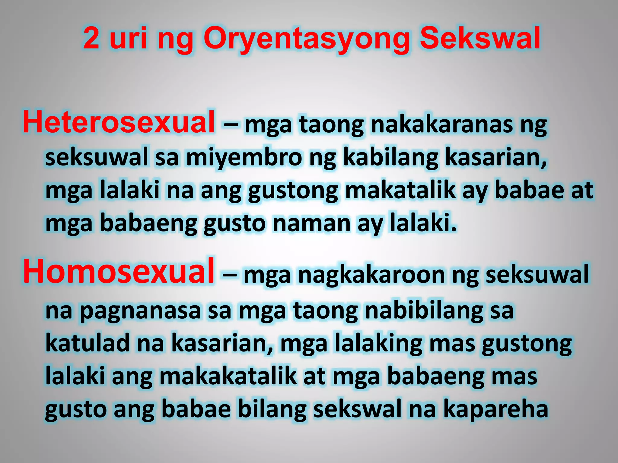 Konsepto ng Gender at Sex | PPTX