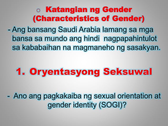 Konsepto ng Gender at Sex | PPTX