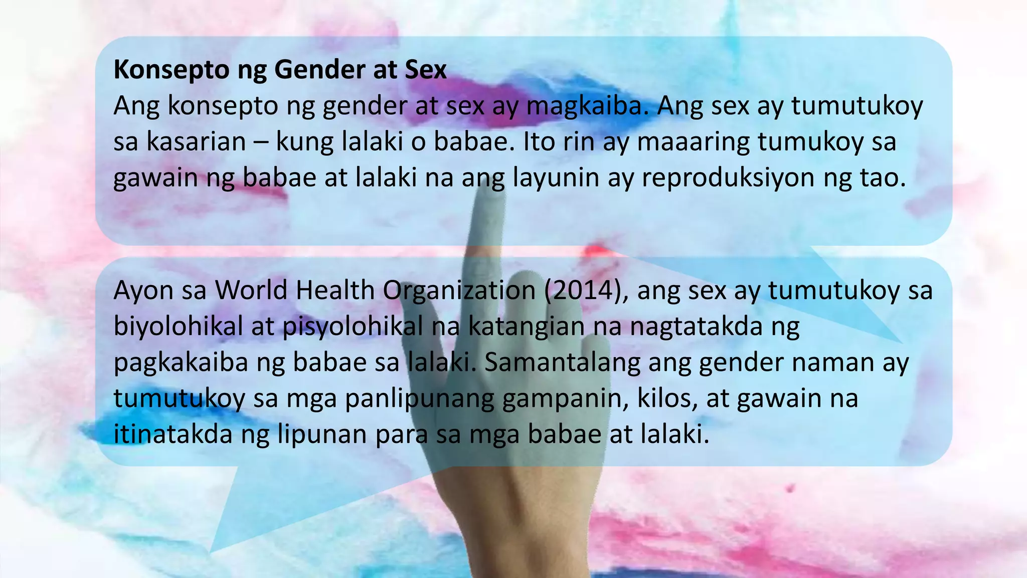 Konsepto ng gender at sex | PPTX