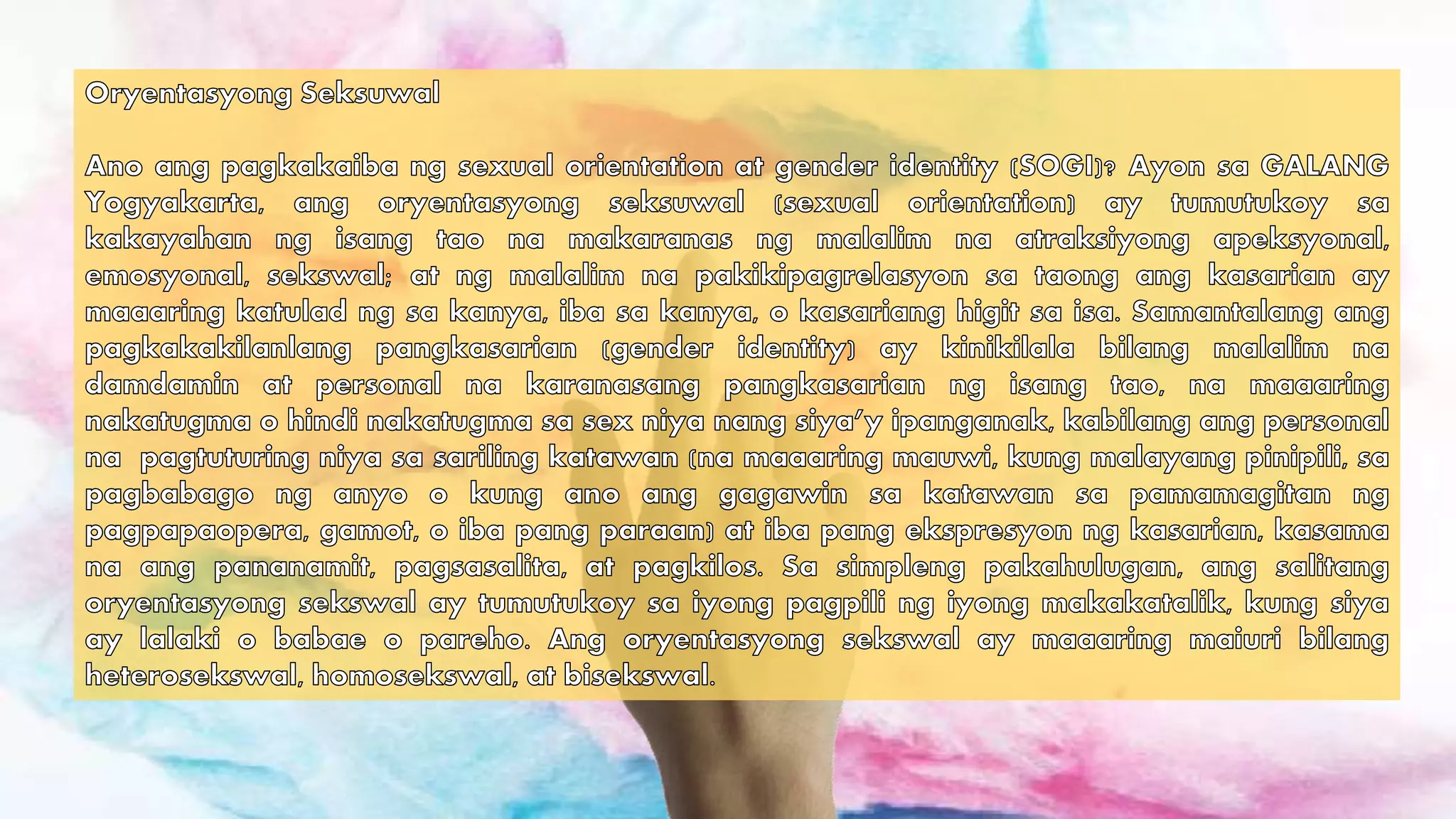 Konsepto ng gender at sex | PPTX