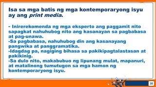 Konsepto ng kontemporaryong isyu | PPTX