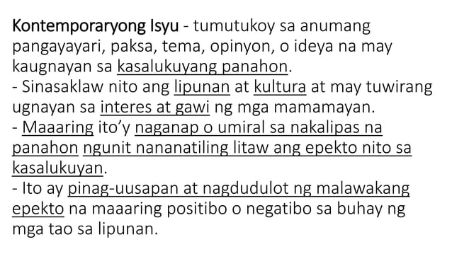 Topic: Konsepto ng Kontemporaryong Isyu.pptx