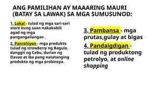 konsepto ng pamilihan. powerpoint presentation | PPTX