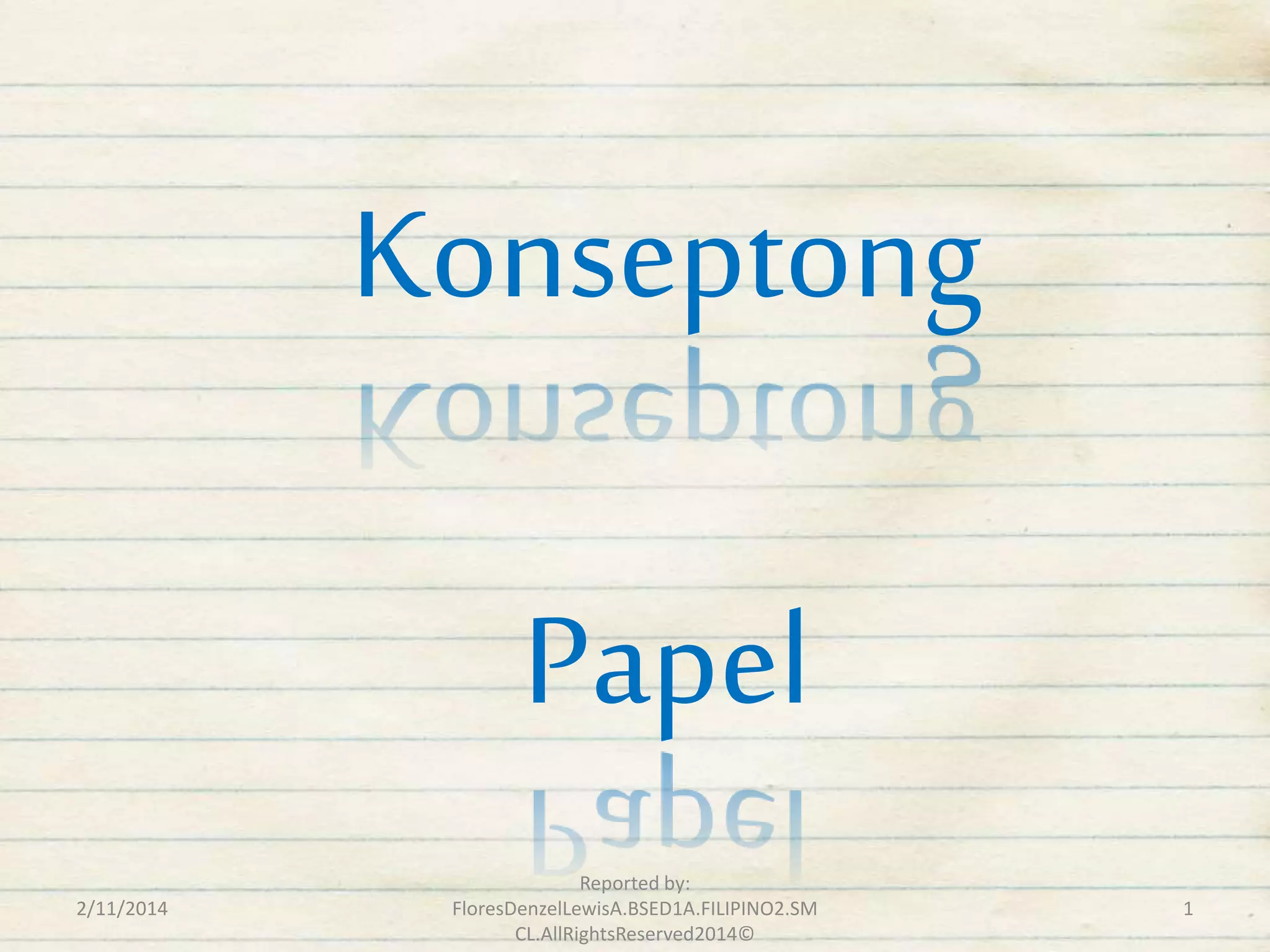 Konseptong papel. filipino | PPTX