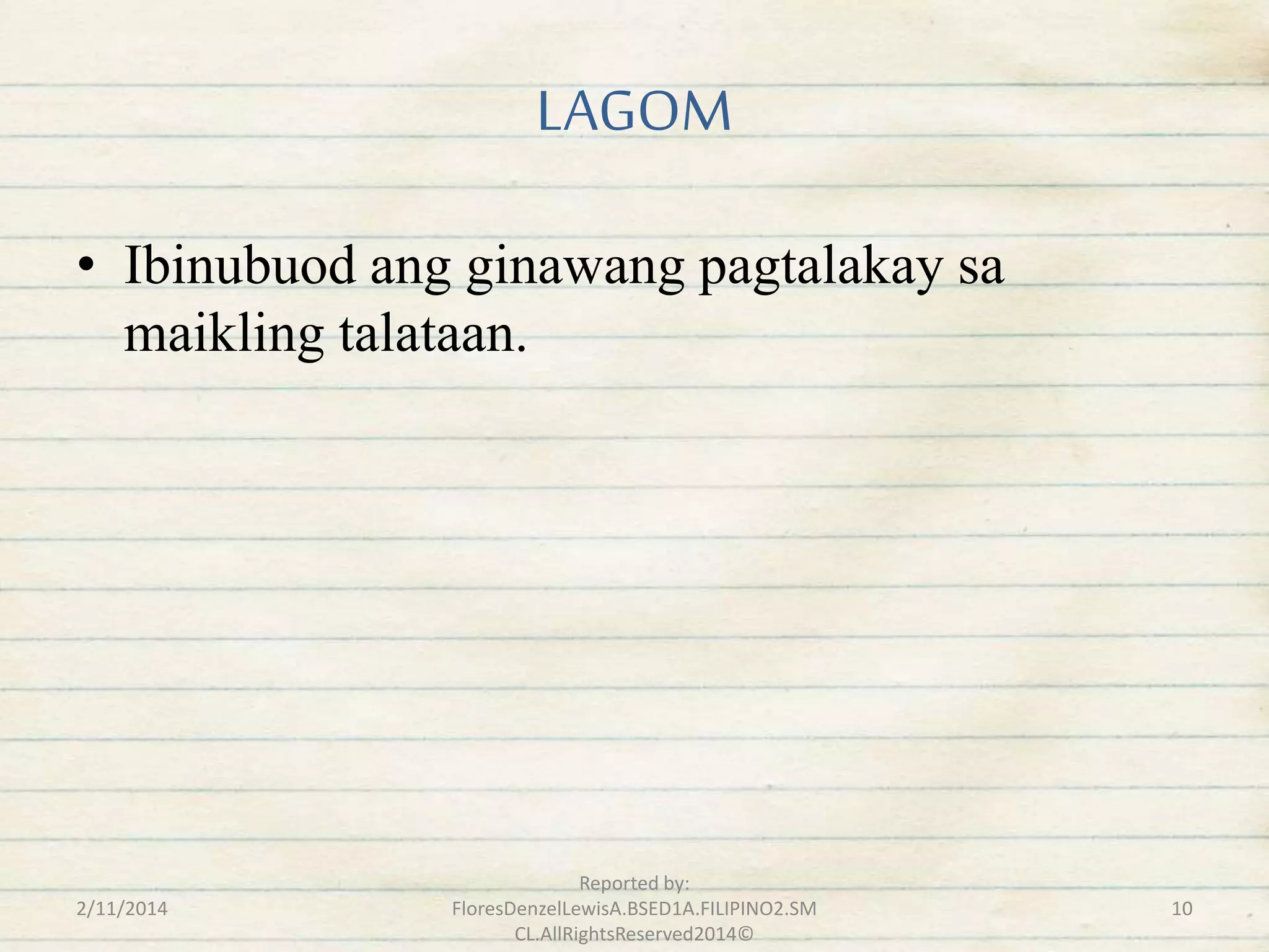Konseptong papel. filipino | PPTX