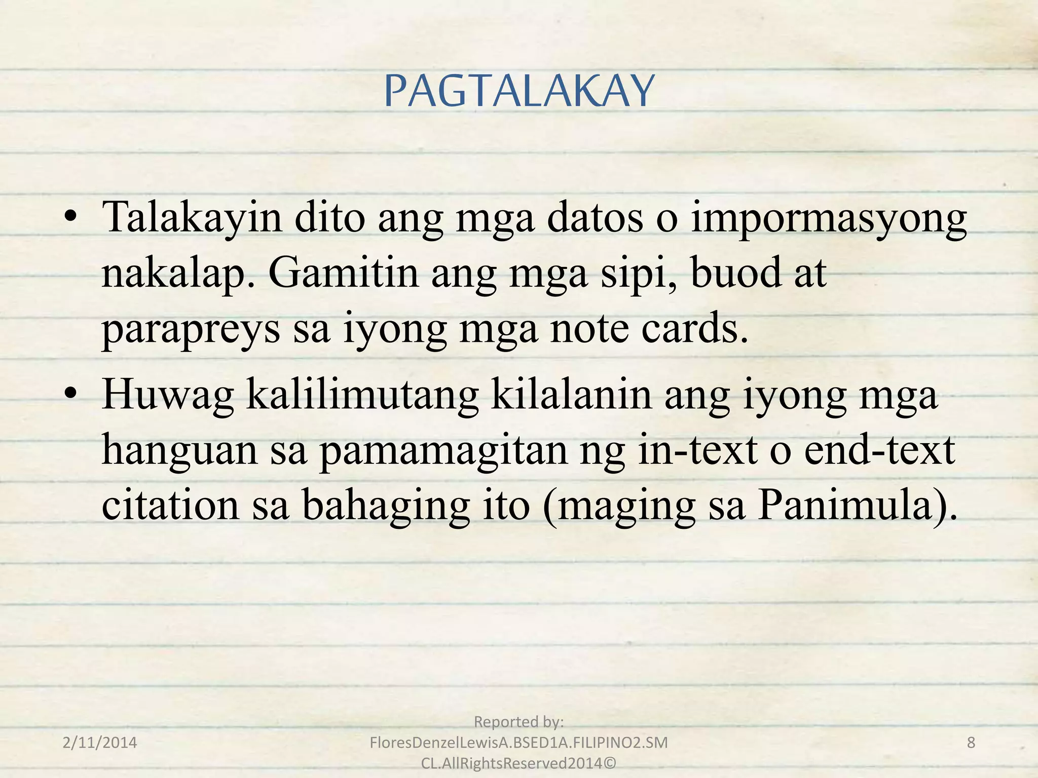 Konseptong papel. filipino | PPTX