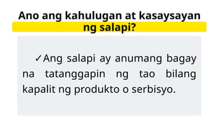 KONSEPTO NG PERA, URI NG PERA AT KASAYSAYAN NG PERA | PPTX