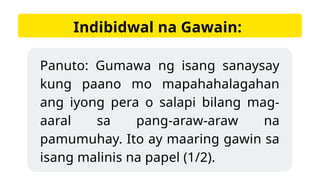 KONSEPTO NG PERA, URI NG PERA AT KASAYSAYAN NG PERA | PPTX