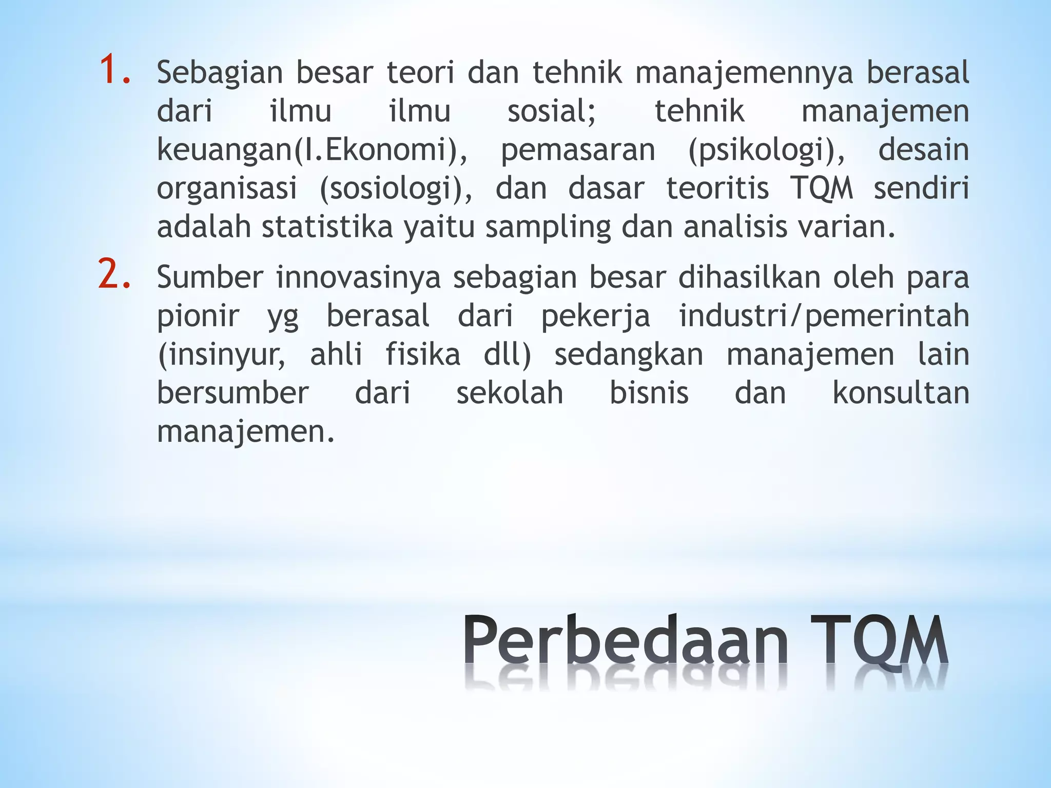 TQM Bab 1 - Konsep total quality management | PPTX