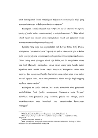 Konsep total quality manajement | PDF