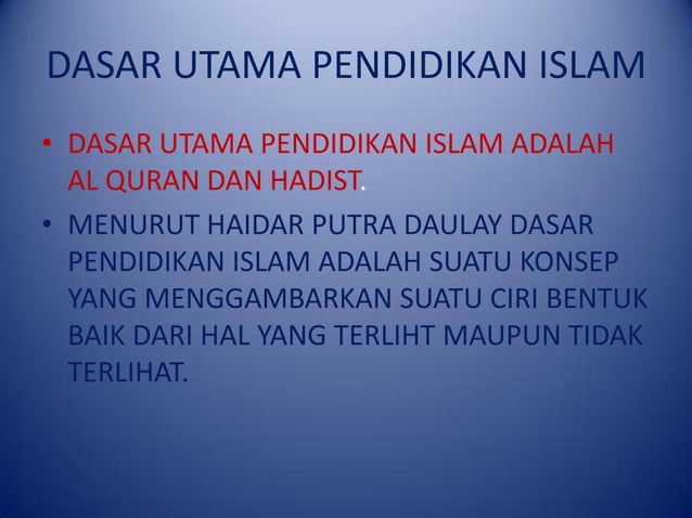 Konsep tujuan pendidikan islam | PPTX