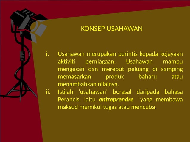 KONSEP USAHAWAN DAN KEUSAHAWAN CORE ENTREPRENEURSHIP | PPTX