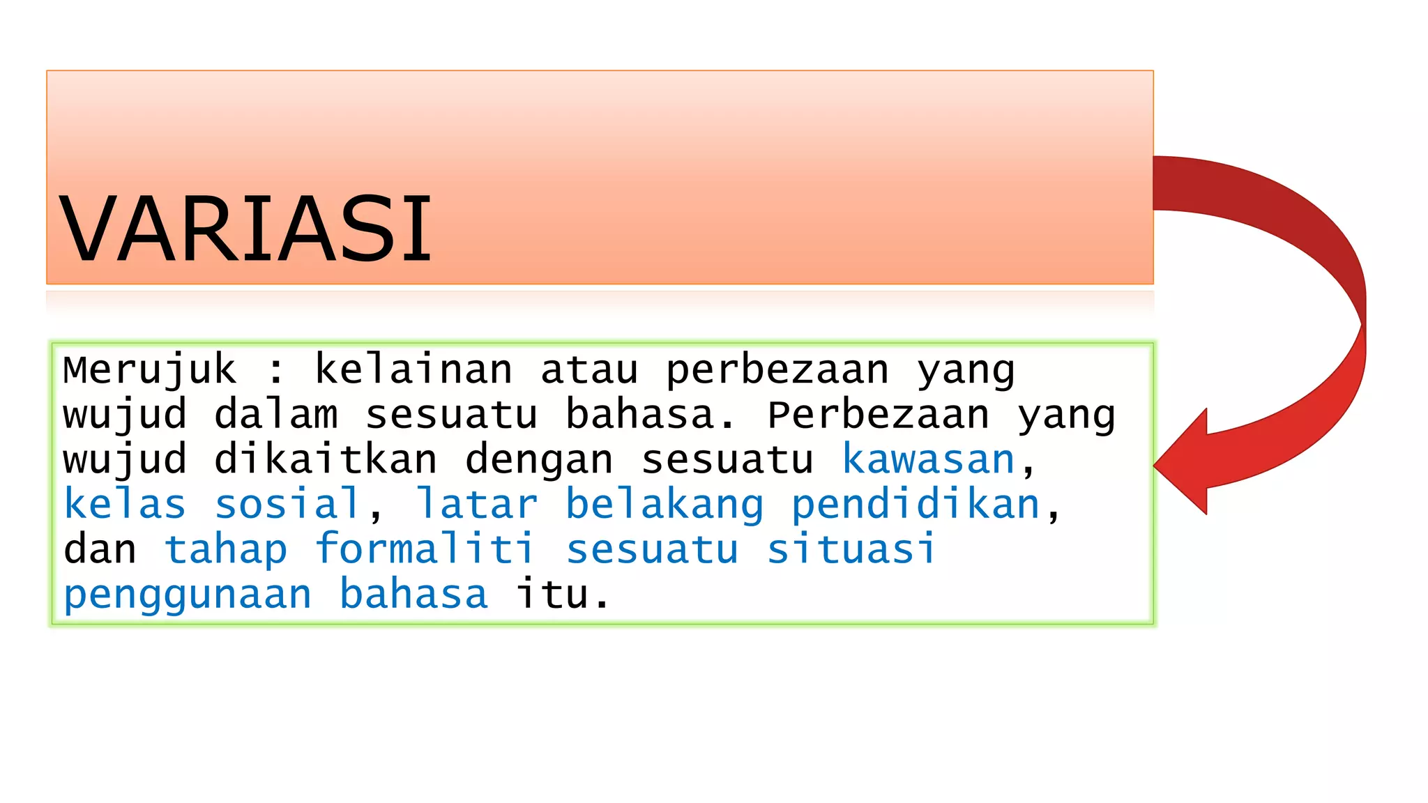 Konsep variasi bahasa | PPTX
