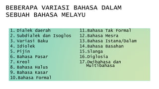 Konsep variasi bahasa | PPTX