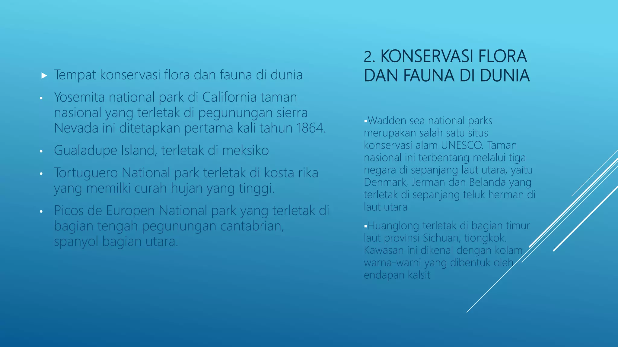 Konservasi, pemanfaatan flora dan fauna di dunia.ppt