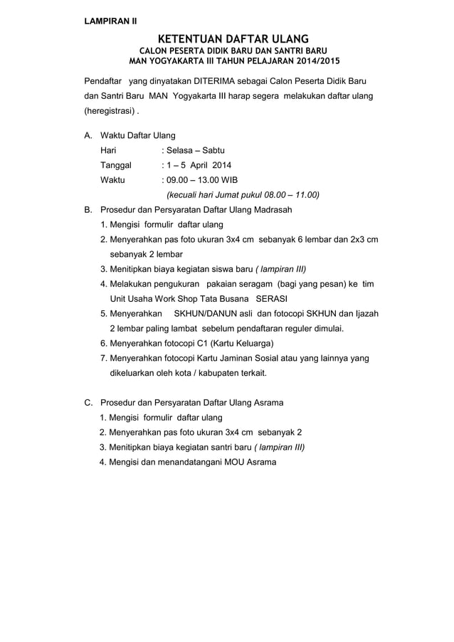 Konsideran pengum 1 ppdb 2014 | PDF