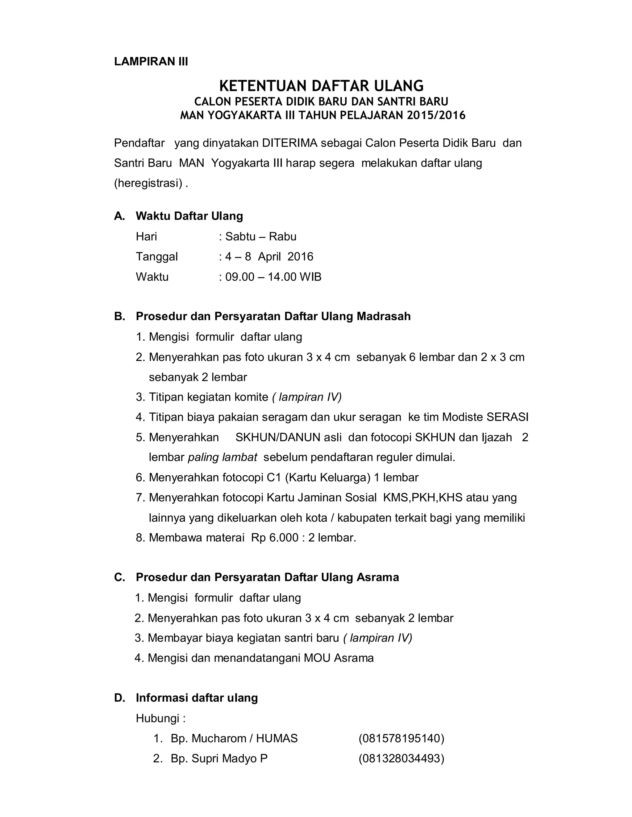 Konsideran pengum 1 ppdb 2016 fix | PDF