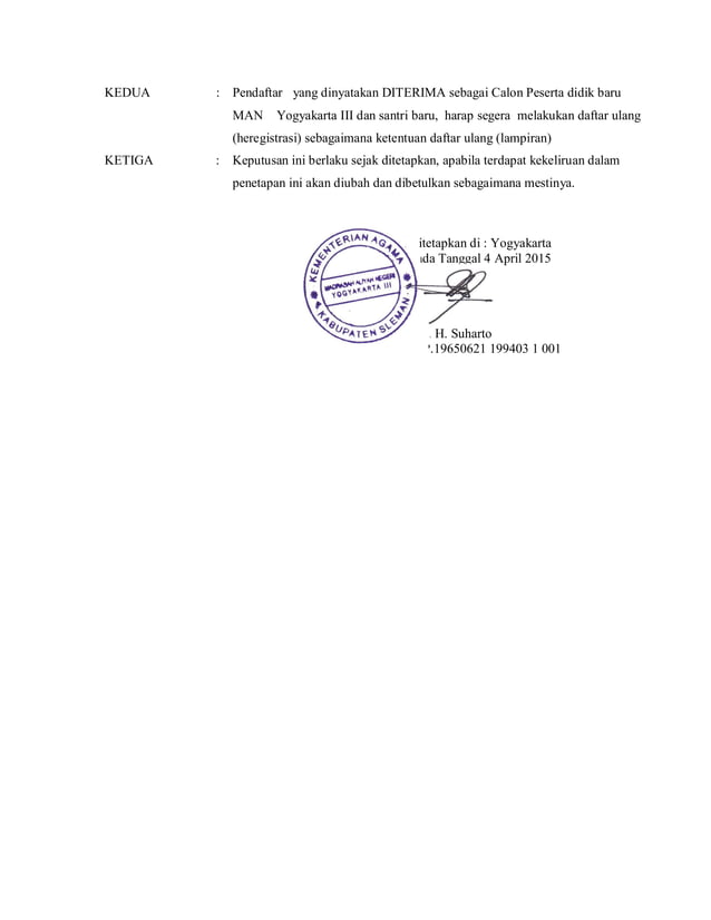 Konsideran pengum 1 ppdb 2016 fix | PDF