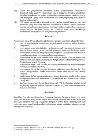 Konsilidasi Permen PU 07 Tahun 2011 dan Perubahannya [Perubahan Ketiga] | PDF