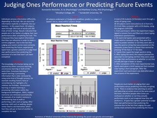 Konstantin judging vs predicting poster | PPT