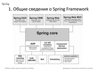 Konstantin slisenko - Spring Framework | PPT
