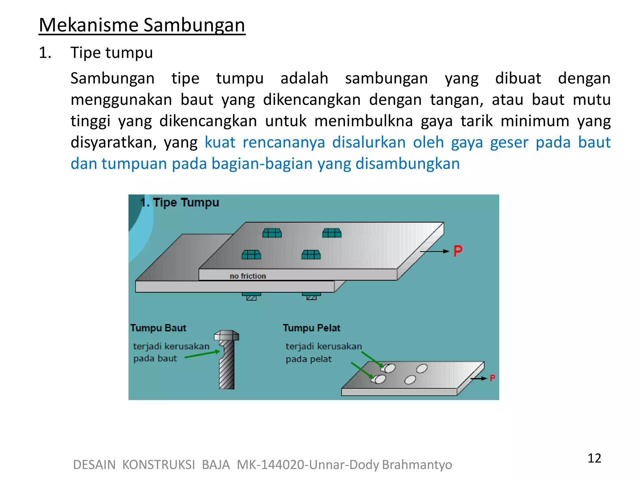 Konstruksi baja-3 sambungan-baut | PDF