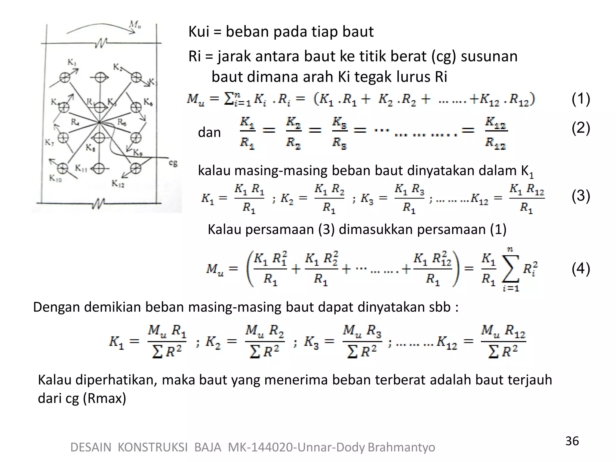 Konstruksi baja-3 sambungan-baut | PDF