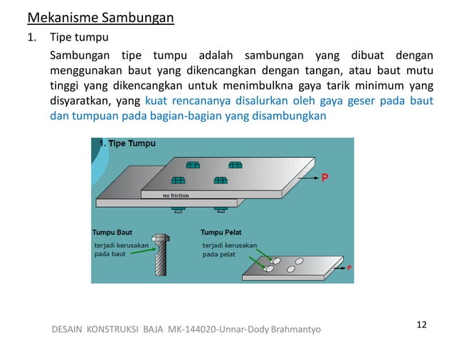 Konstruksi baja-3 sambungan-baut | PDF