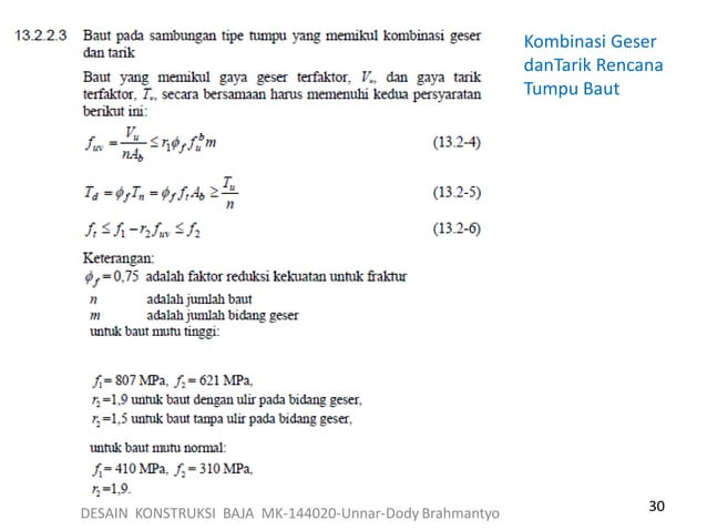 Konstruksi baja-3 sambungan-baut | PDF