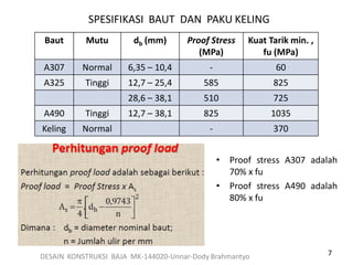 Konstruksi baja-3 sambungan-baut | PPT