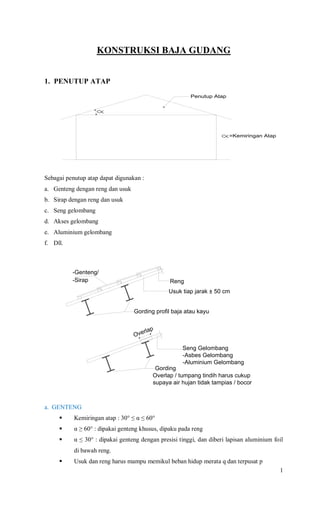 Konstruksi gudang-baja | PDF