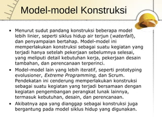Konstruksi perangkat lunak | PPT