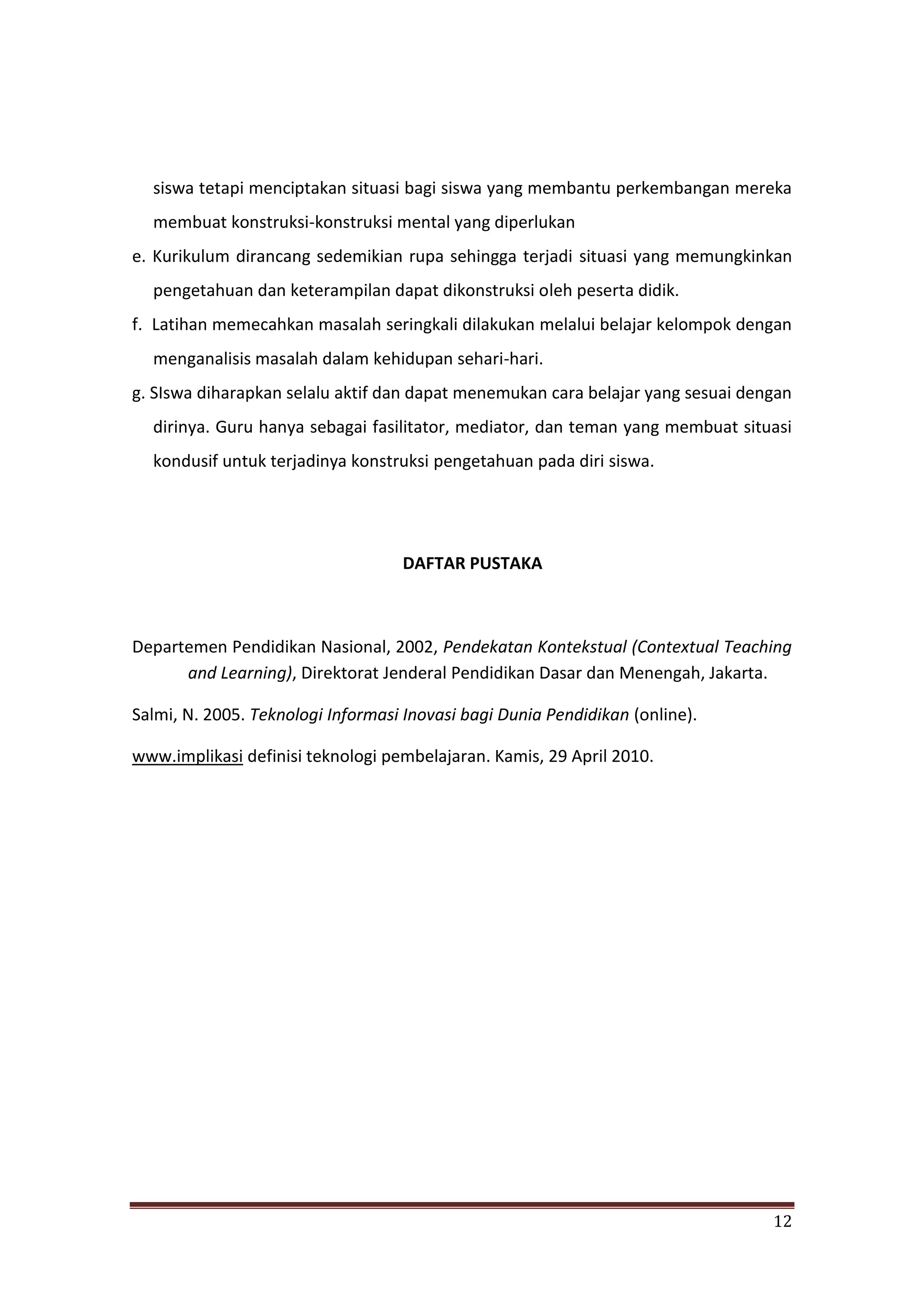 Konstruktivisme implikasi baru dalam tep (1) | DOCX