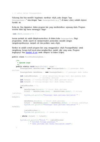 Konstruktor dan inisialisasi objek | DOCX