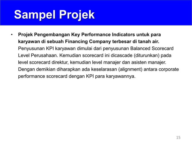 Konsultan KPI dan Contoh KPI | PPT