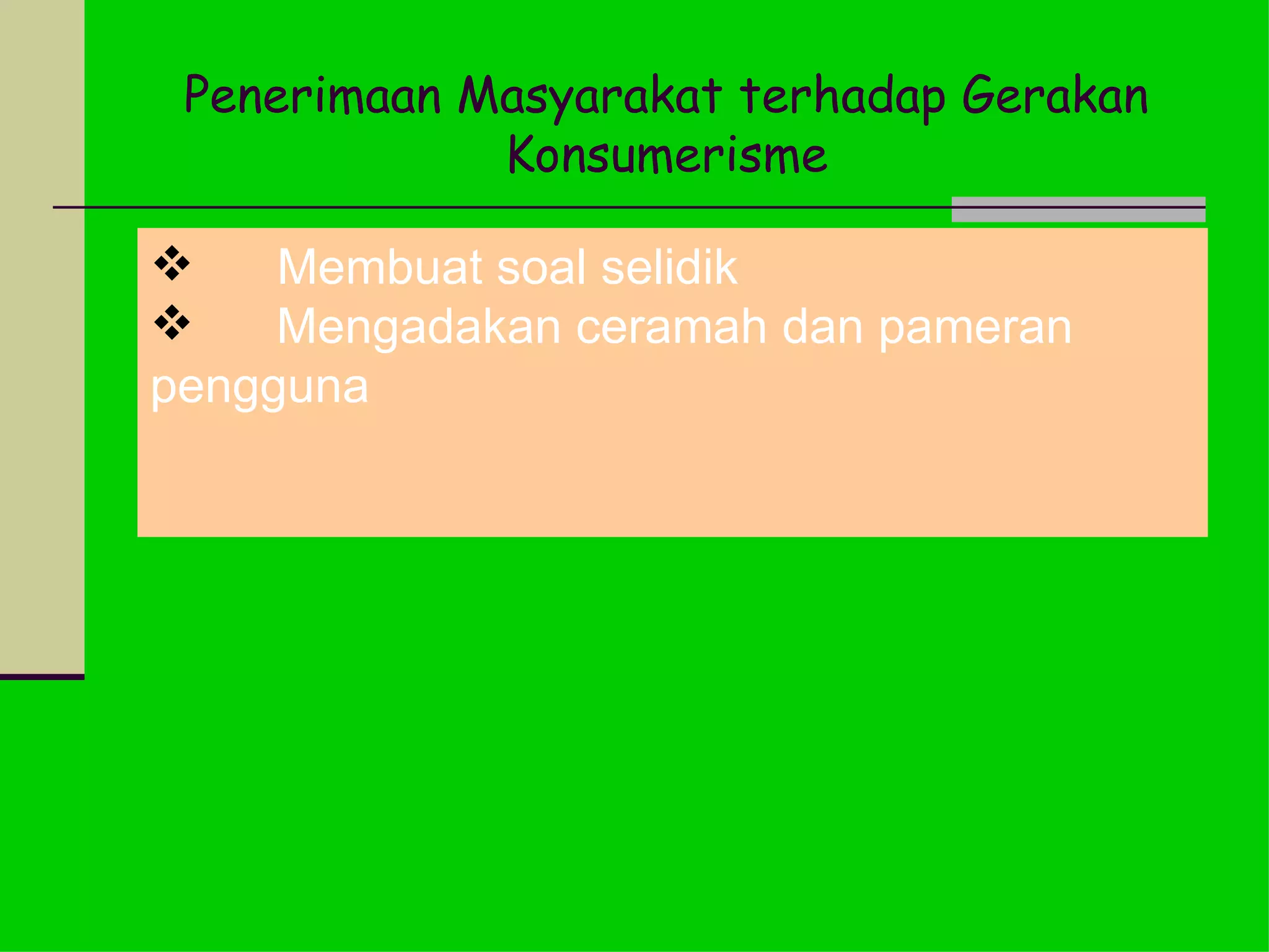 Konsumerisme | PPT